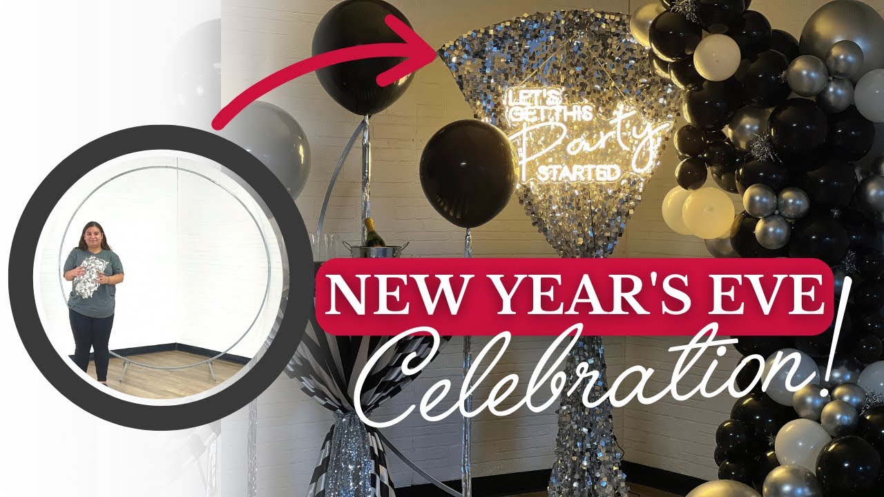 NYE Celebration | DIY Balloon Backdrop Decoration - YouTube
