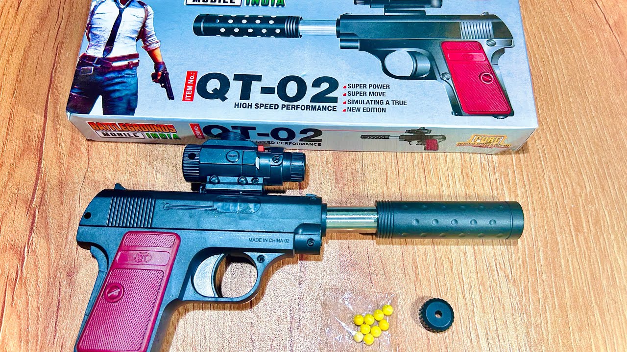 PUBG High Speed Gun Unboxing & Testing Video | PUBG QT-02 Gun | PUBG ...