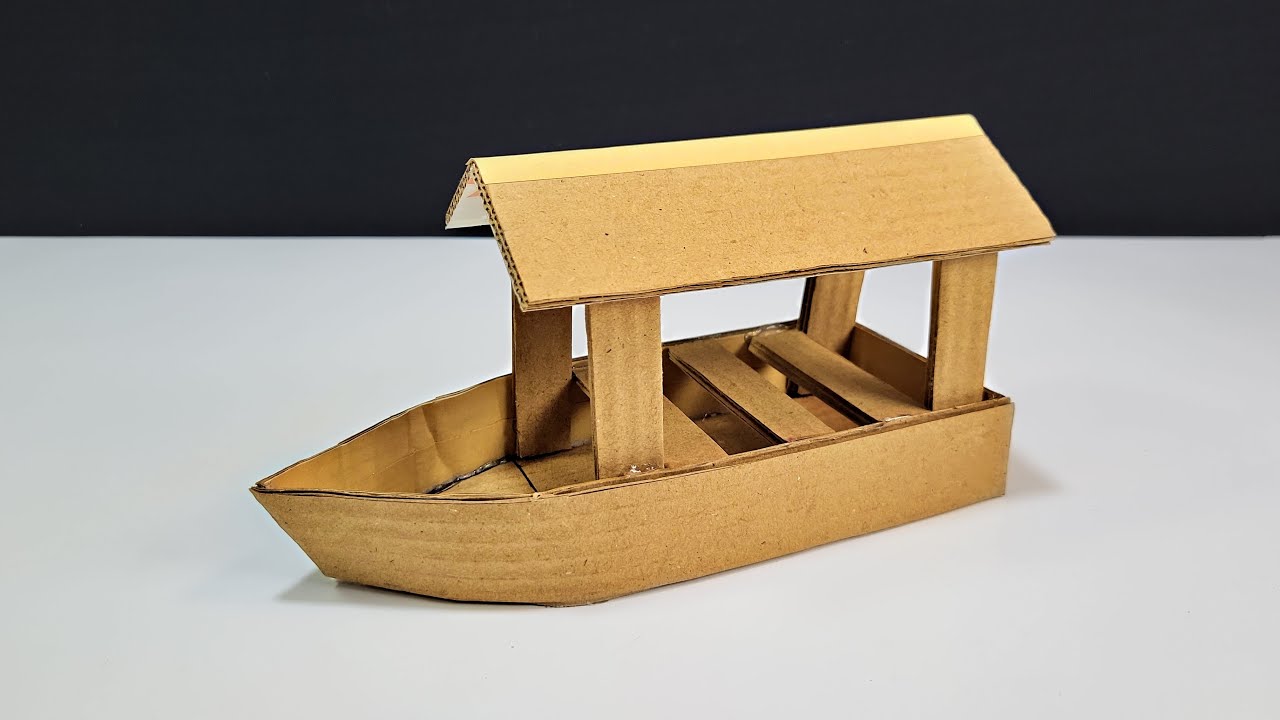 How to make a Cardboard Boat - YouTube