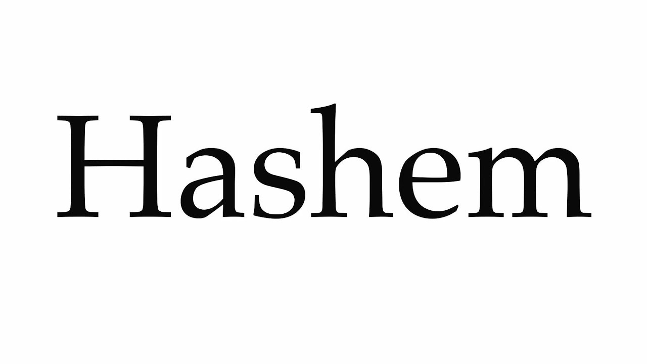 How to Pronounce Hashem - YouTube