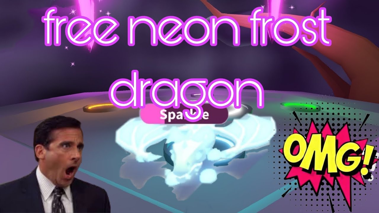adopt me free neon frost dragon 😳 #adoptme #roblox - YouTube