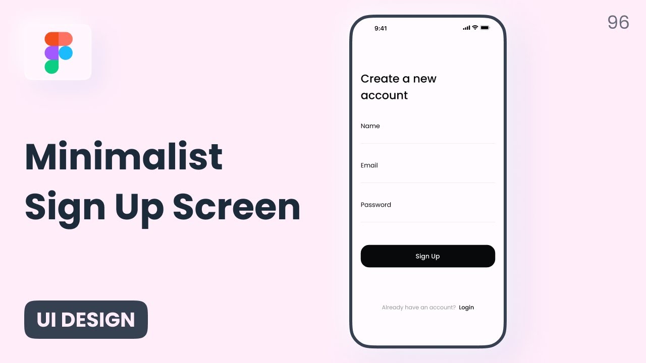 How to Design a Minimalist Sign Up Screen for Mobile Apps | Figma ...