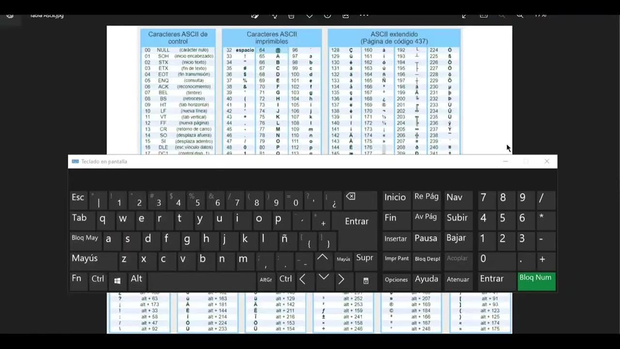 Uso del código ASCII - YouTube