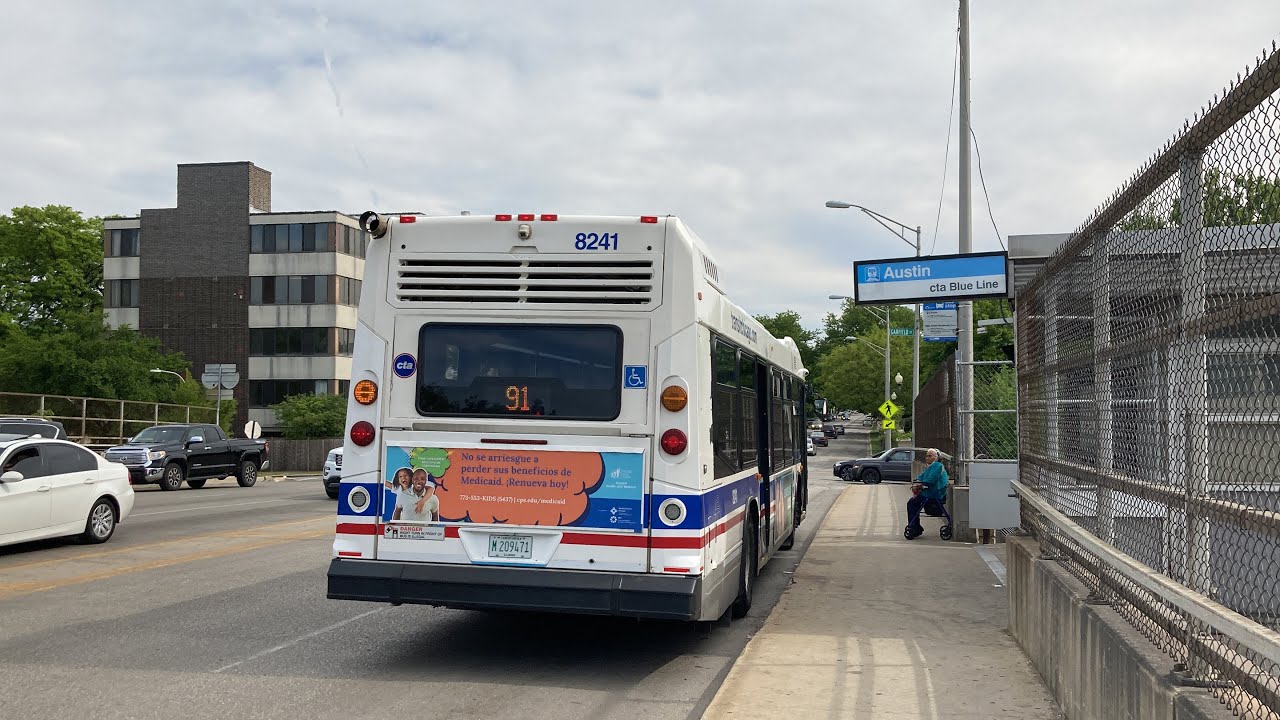 CTA Bus Ride 91 Austin From Fullerton To Forest/Park/Austin/Blue/Line ...