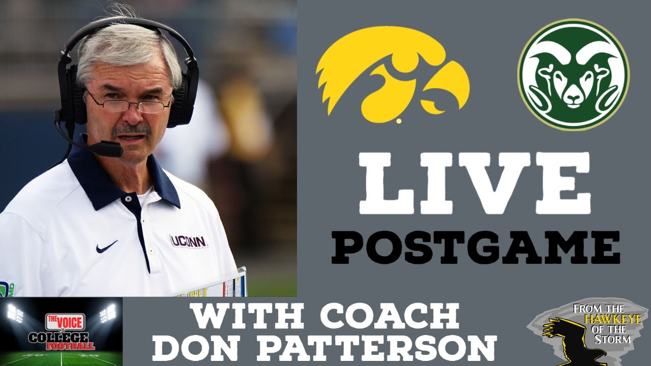 IOWA - COLORADO STATE LIVE Postgame with Coach Don Patterson / Iowa ...
