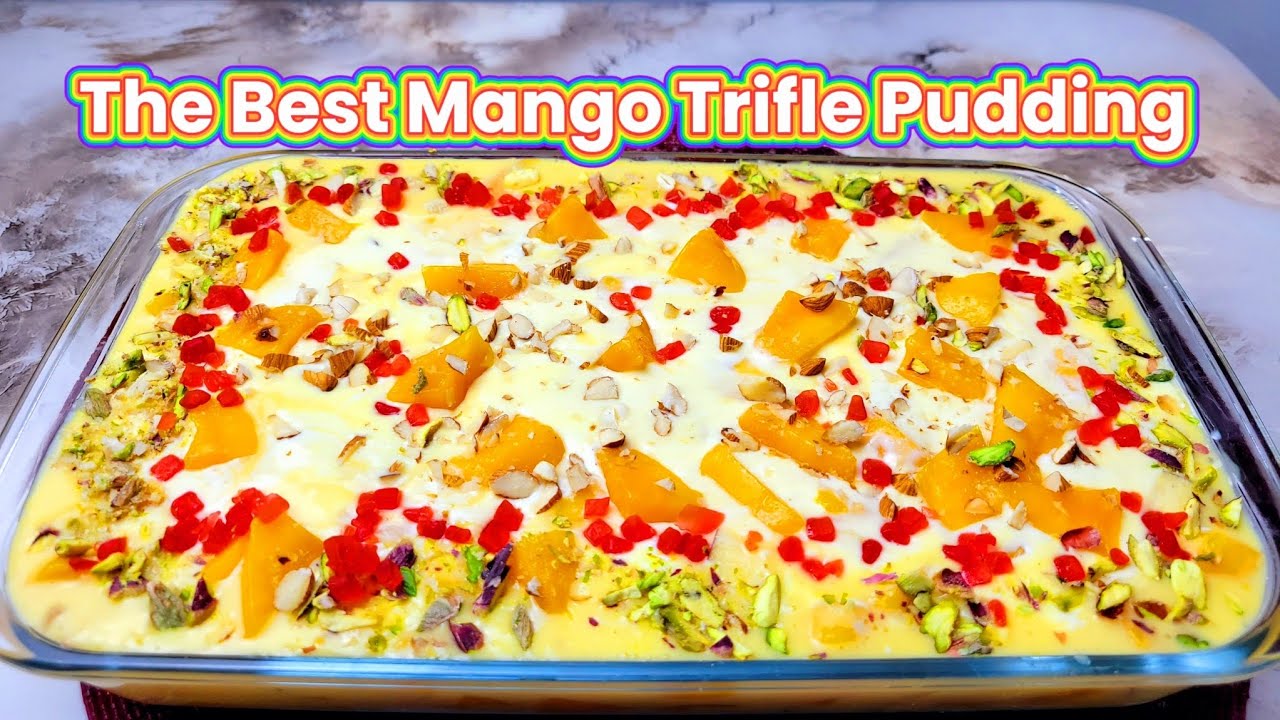Mango Trifle Pudding|Mango Pudding|Mango Pudding Recipe|Quick Mango ...
