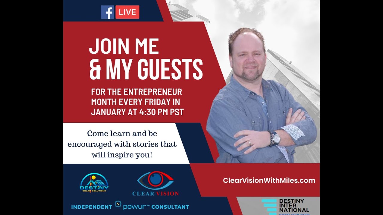 Anthony Bonilla -Guest on Clear Vision week # 31 Closing out our ...