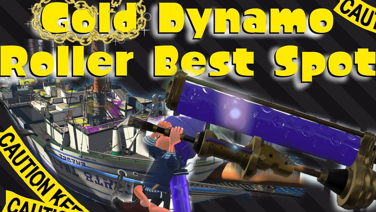 [Splatoon 2] Gold Dynamo Roller Good Spot at Manta Maria - YouTube