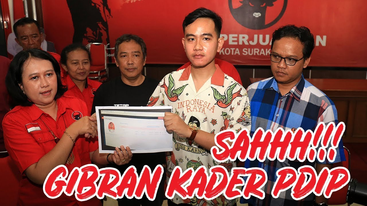 Resmi!!! Gibran Daftar PDIP, Satu Partai dengan Presiden Jokowi! - YouTube
