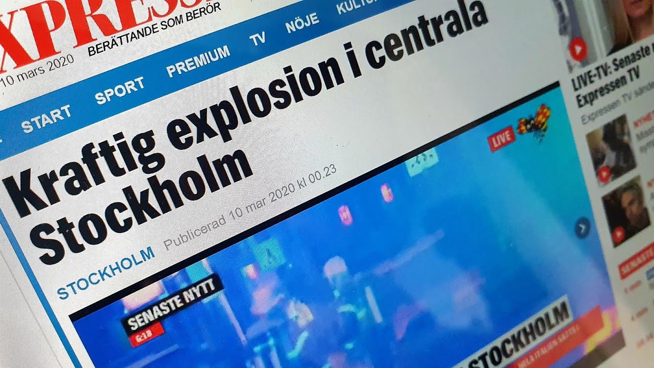 Bomb/explosion in Sweden (Vasastan, Stockholm) - This is too often ...