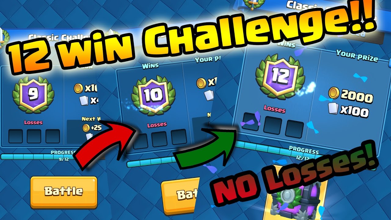 Beat the Challenge | 12 Wins Easy! | Golem Balloon Rage Deck - YouTube