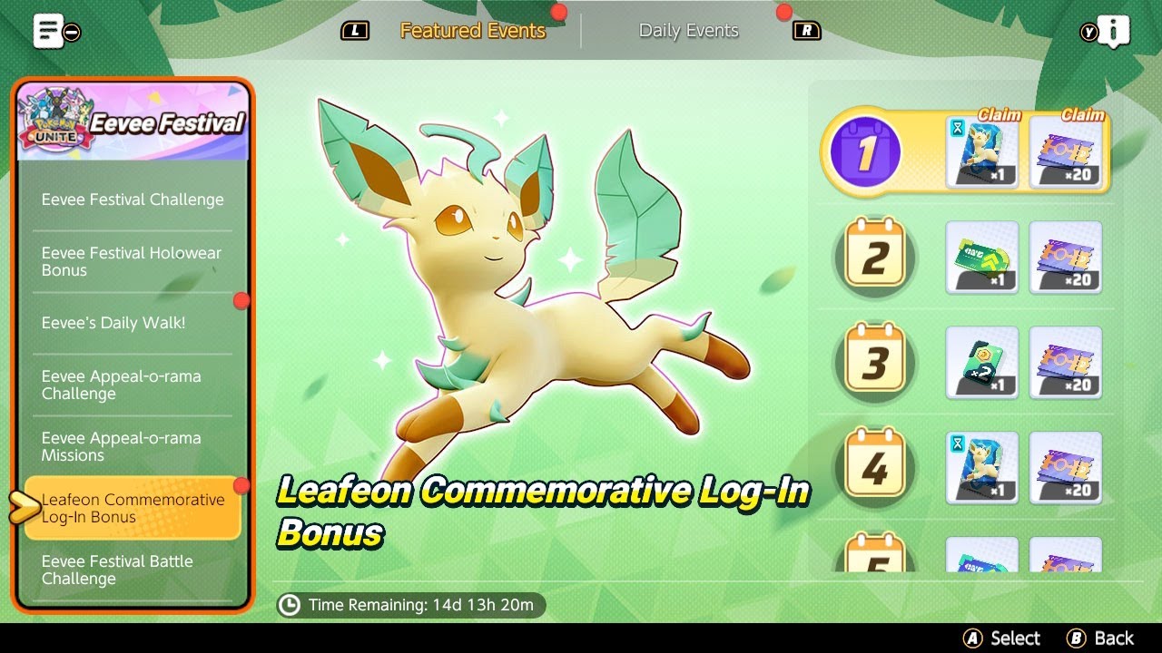 Nintendo SWITCH Lite-POKEMON Unite-S11-pt27-Leafeon (Melee,Speedster ...