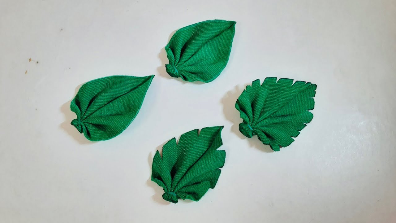 How to make fabric leaves part 4| Cách làm lá bằng vải - YouTube