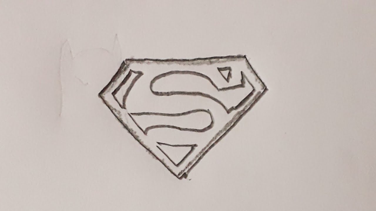 How to draw "Superman logo" step by step - YouTube