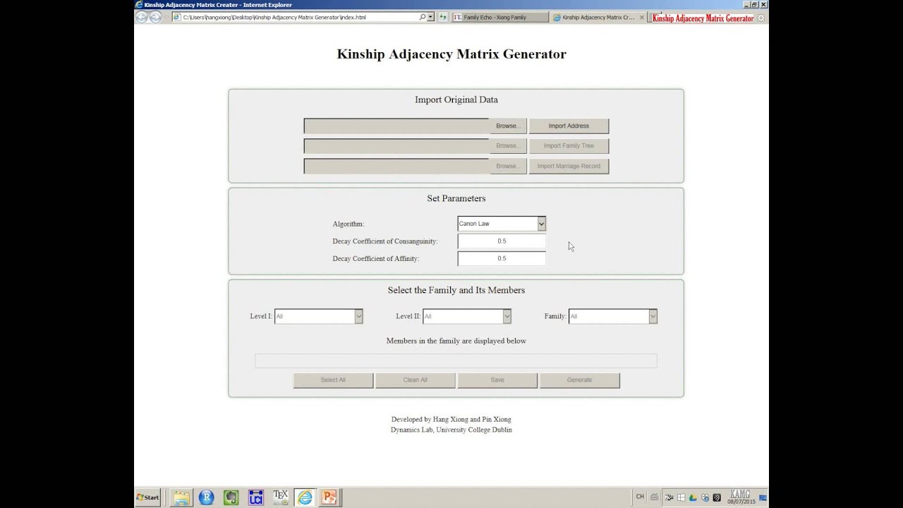 Introduction to Kinship Adjacency Matrix Generator - YouTube