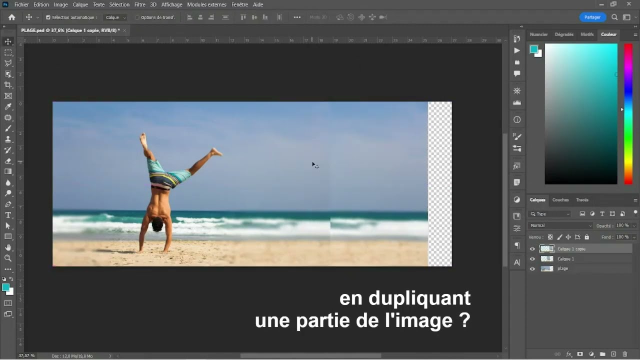 Recadrer une image sur Photoshop - YouTube
