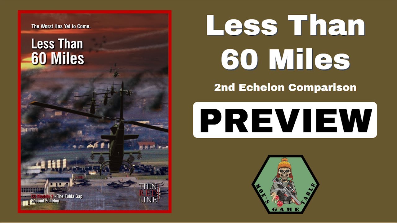 Less Than 60 Miles 2nd Echelon from Thin Red Line Games Preview - YouTube