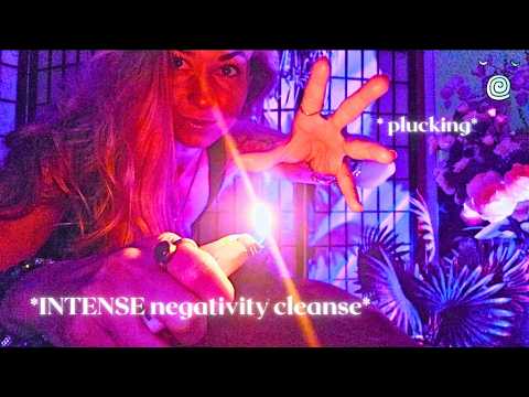 🔥ASMR Reiki negativity Removal 🔥✨ Intense Energy Cleansing Session | Lighter Fire and Aura Plucking