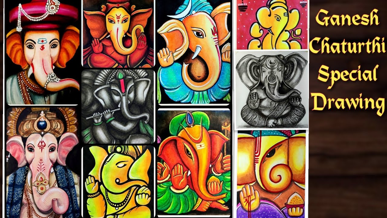 Easy Lord Ganesha / Ganesh / Ganpati Drawing | Ganesh Chaturthi Special ...