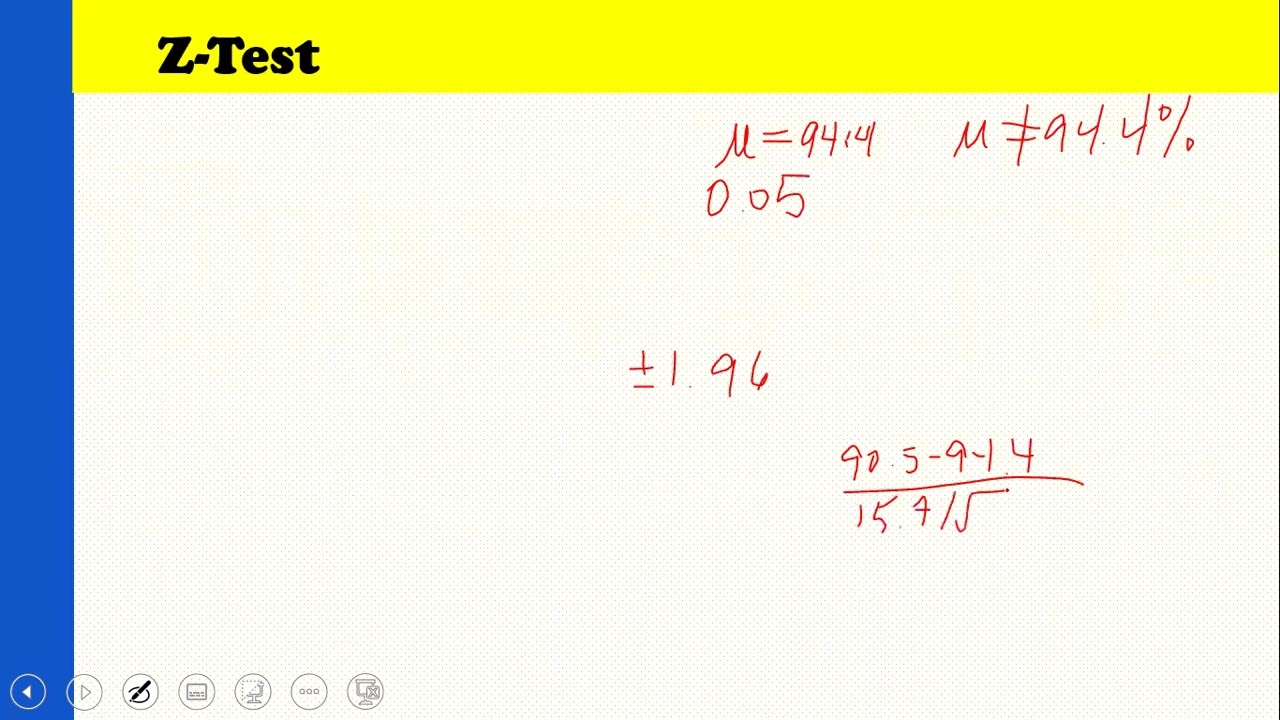 Statistics & Probability: Z-test statistics computation - YouTube