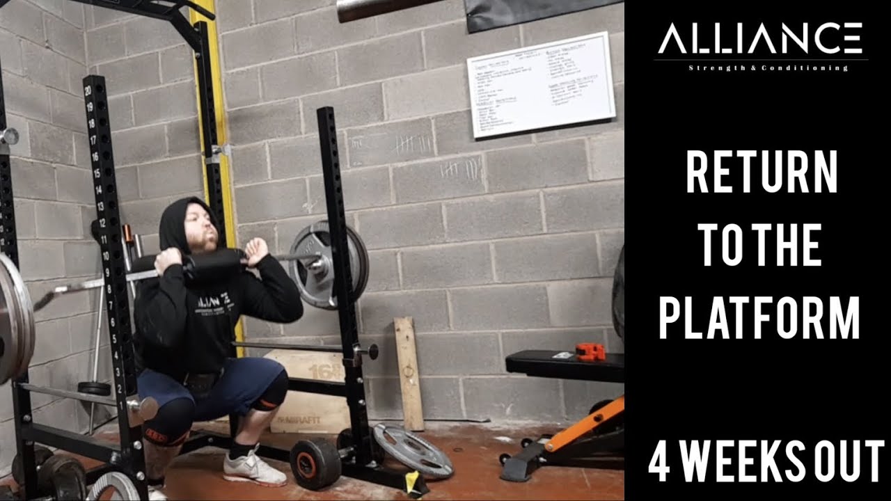 4 weeks out | comp 3 rep maxes - YouTube