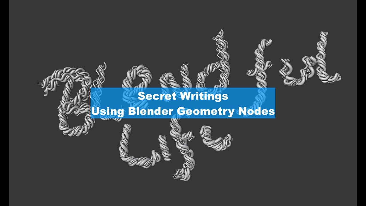 LIVENODING Secret Writings Using Blender Hair and Geometry Nodes - YouTube