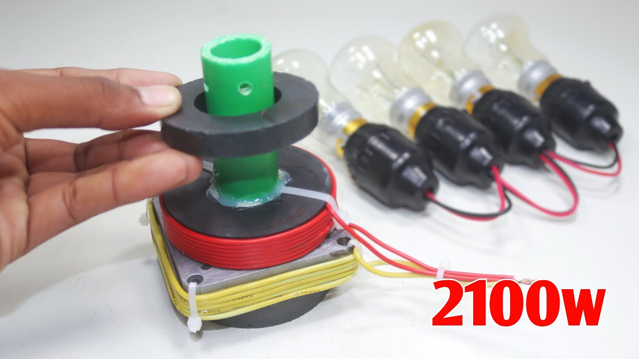 Magnet Electricity 2100W Generator Free Energy 230V Homemade Diy School ...