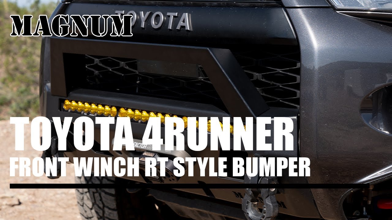 Toyota 4Runner - Magnum Front Winch RT Style Bumper - YouTube