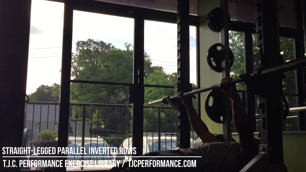 Straight-Leg Parallel Inverted Rows: T.J.C. Performance Exercise ...