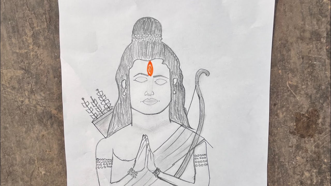 How to draw bhagwan shree Ram || Lord shree Ram drawing || Ramana ...