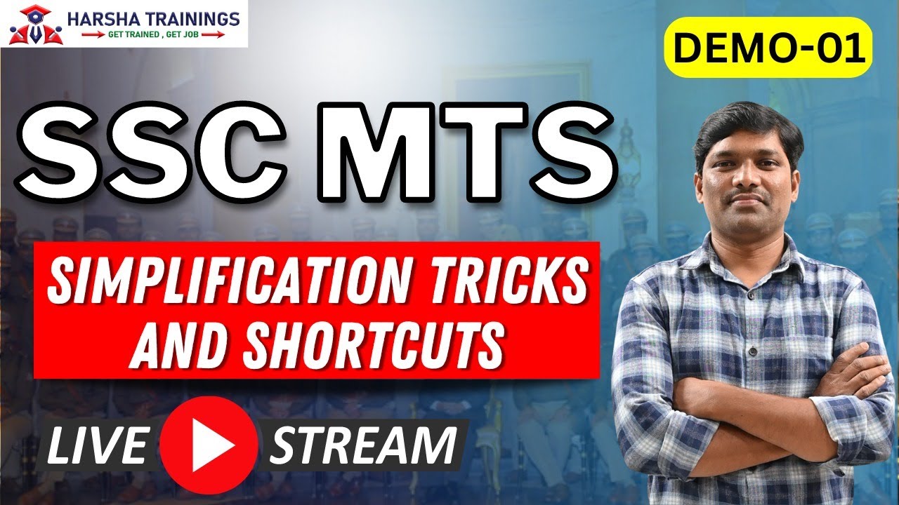 SSC MTS | Aptitude Demo 01 | Simplification Tricks and Shortcuts | All ...