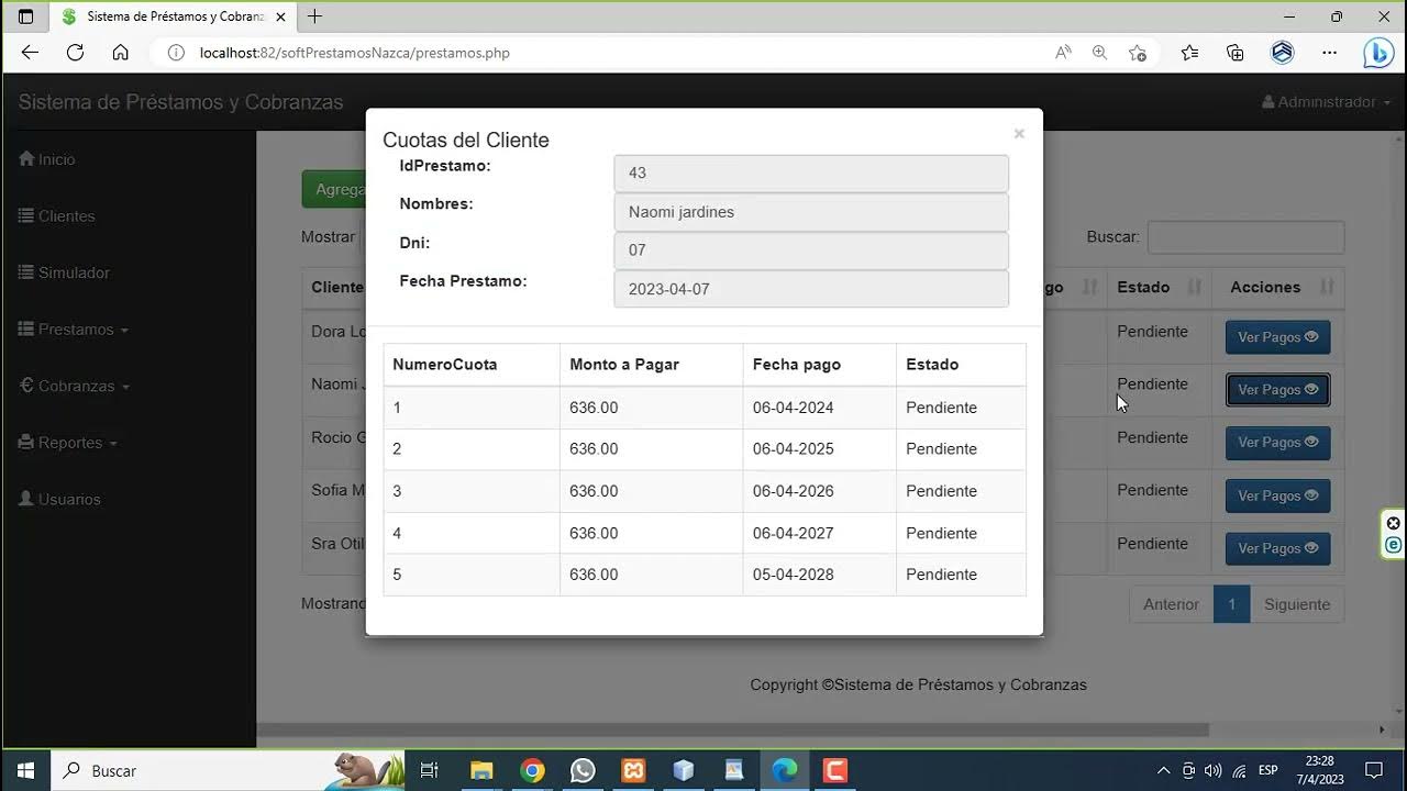 PROGRAMA EN PHP Y MYSQL - PRESTAMOS DE DINERO. - YouTube