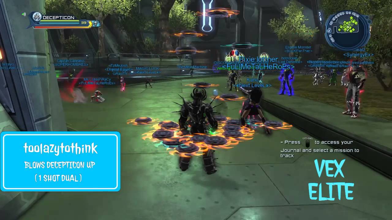 DCUO - VEX ELITE - toolazytothink blows DECEPTICON up. - YouTube