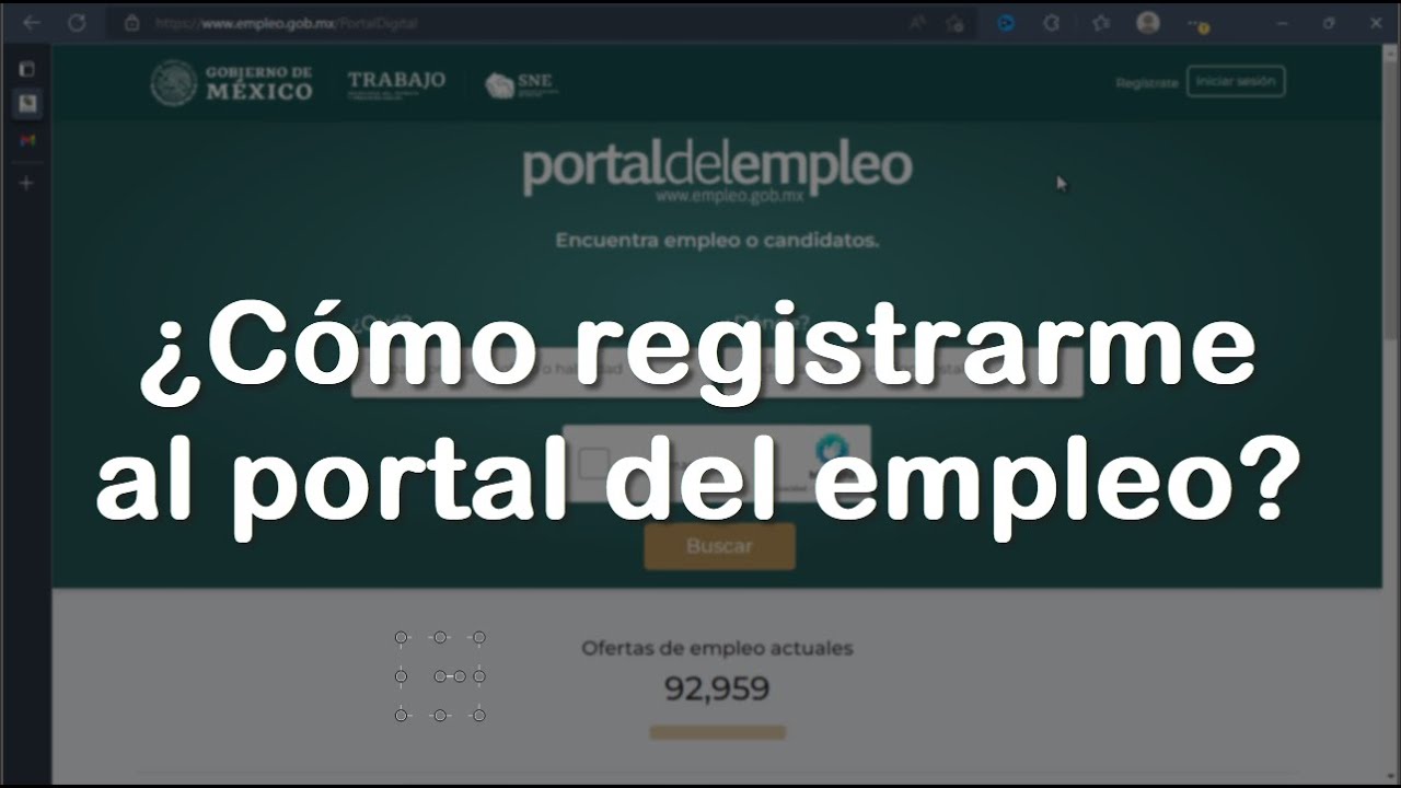 Como registrarse al portal del empleo - Tutorial. - YouTube