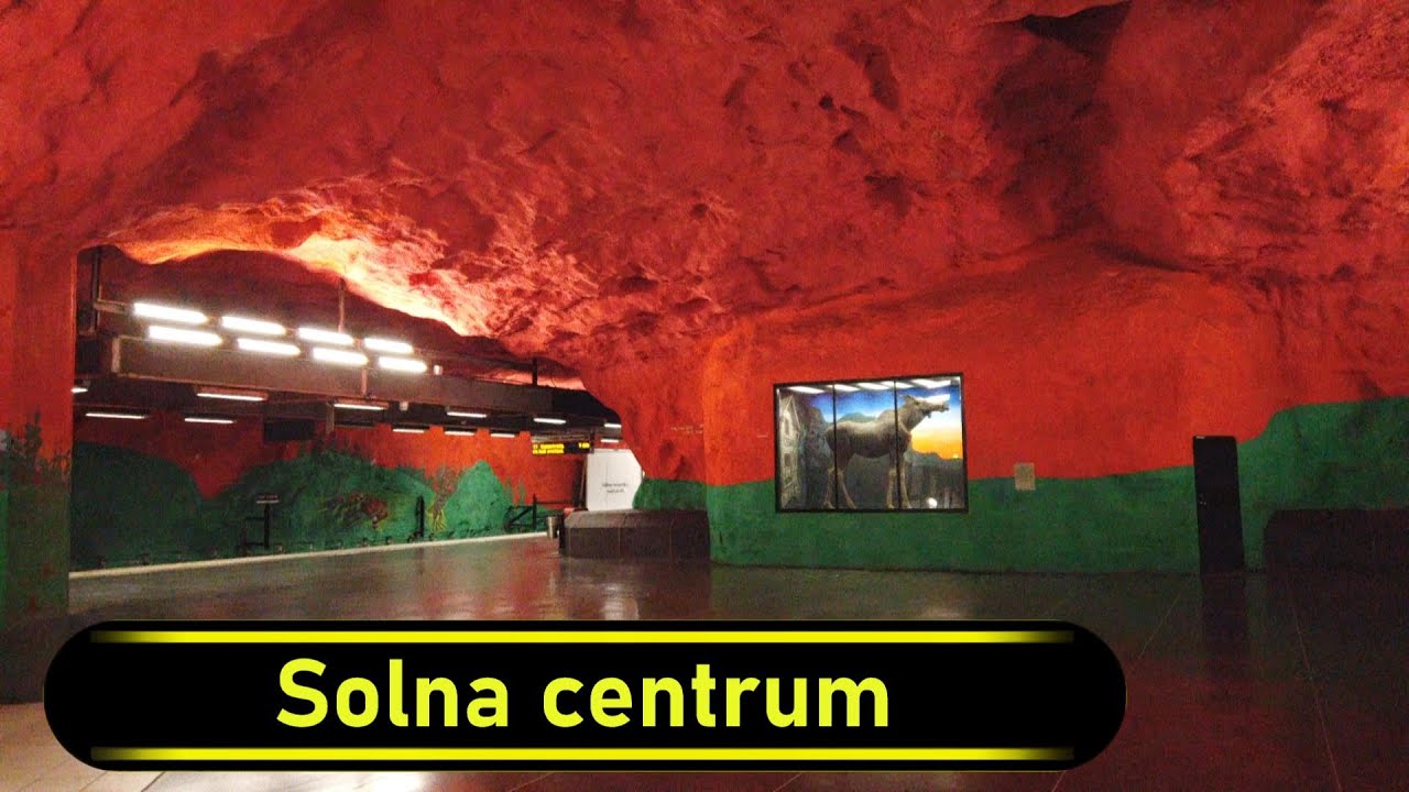 Metro | Tunnelbana Station Solna centrum - Stockholm 🇸🇪 - Walkthrough 🚶 ...