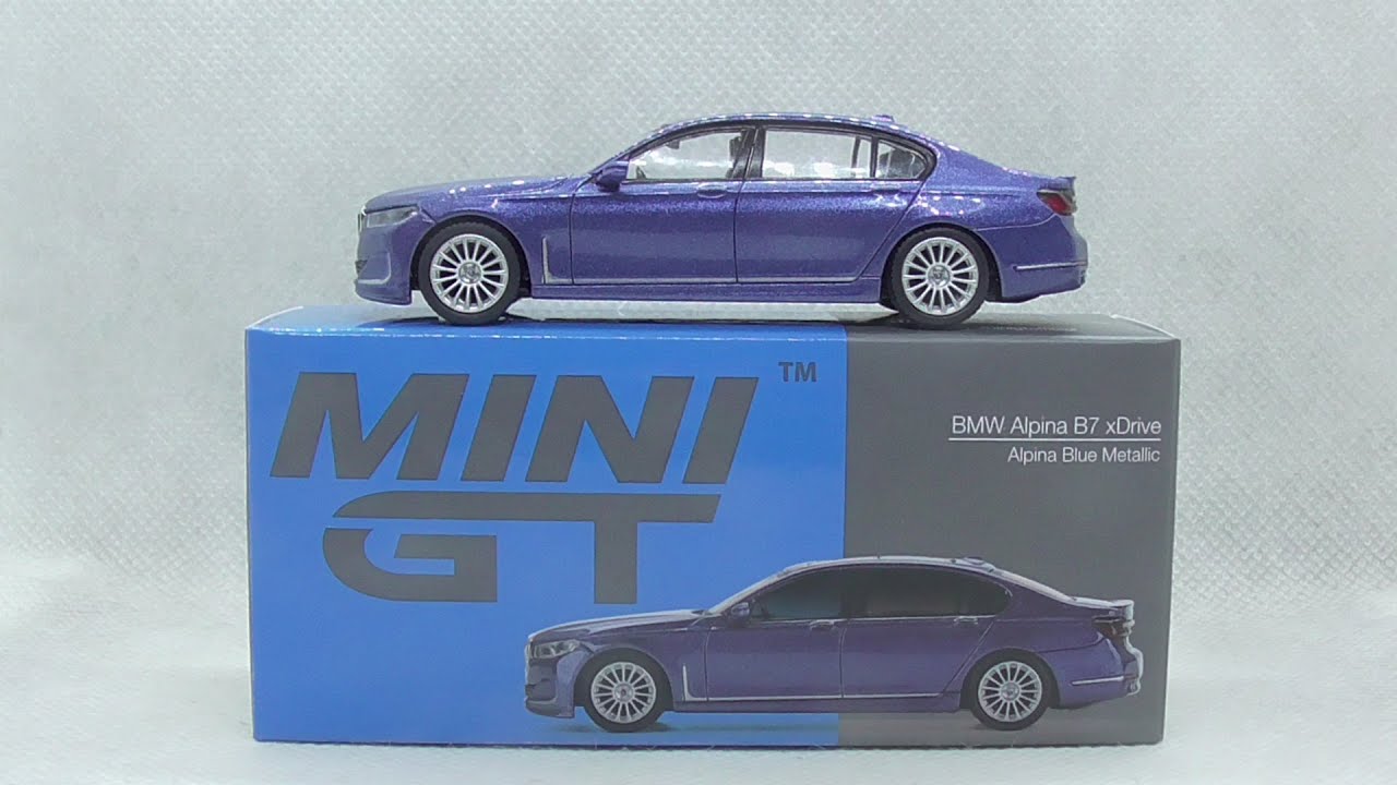 Mini GT BMW Alpina B7 xDrive (Alpina Blue Metallic) unboxing and review ...