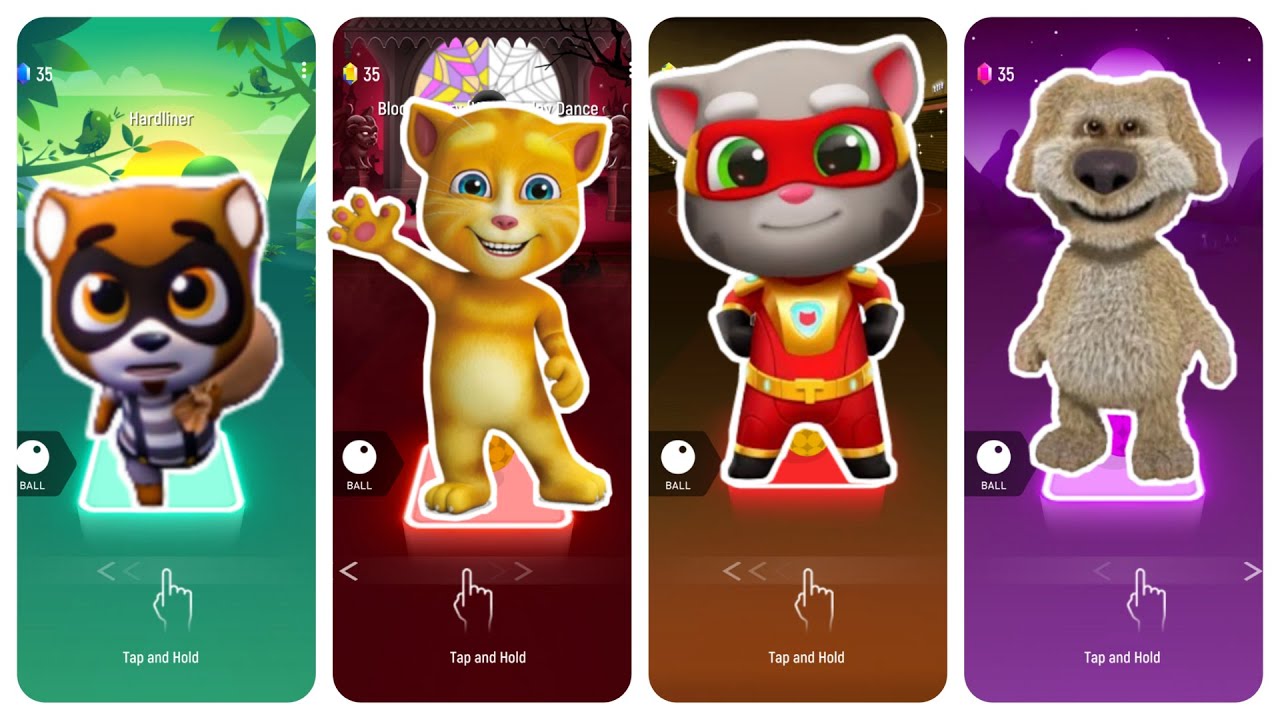 Talking Ben vs Talking Tom Hero Dash Tiles hop - YouTube