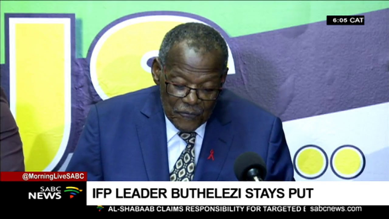 IFP leader Buthelezi stays put - YouTube