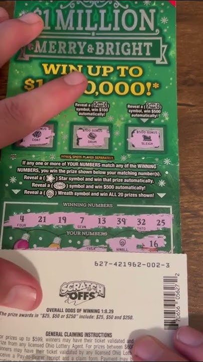 Win All Claimer 1 Million Merry And Bright Big Winner Ohio