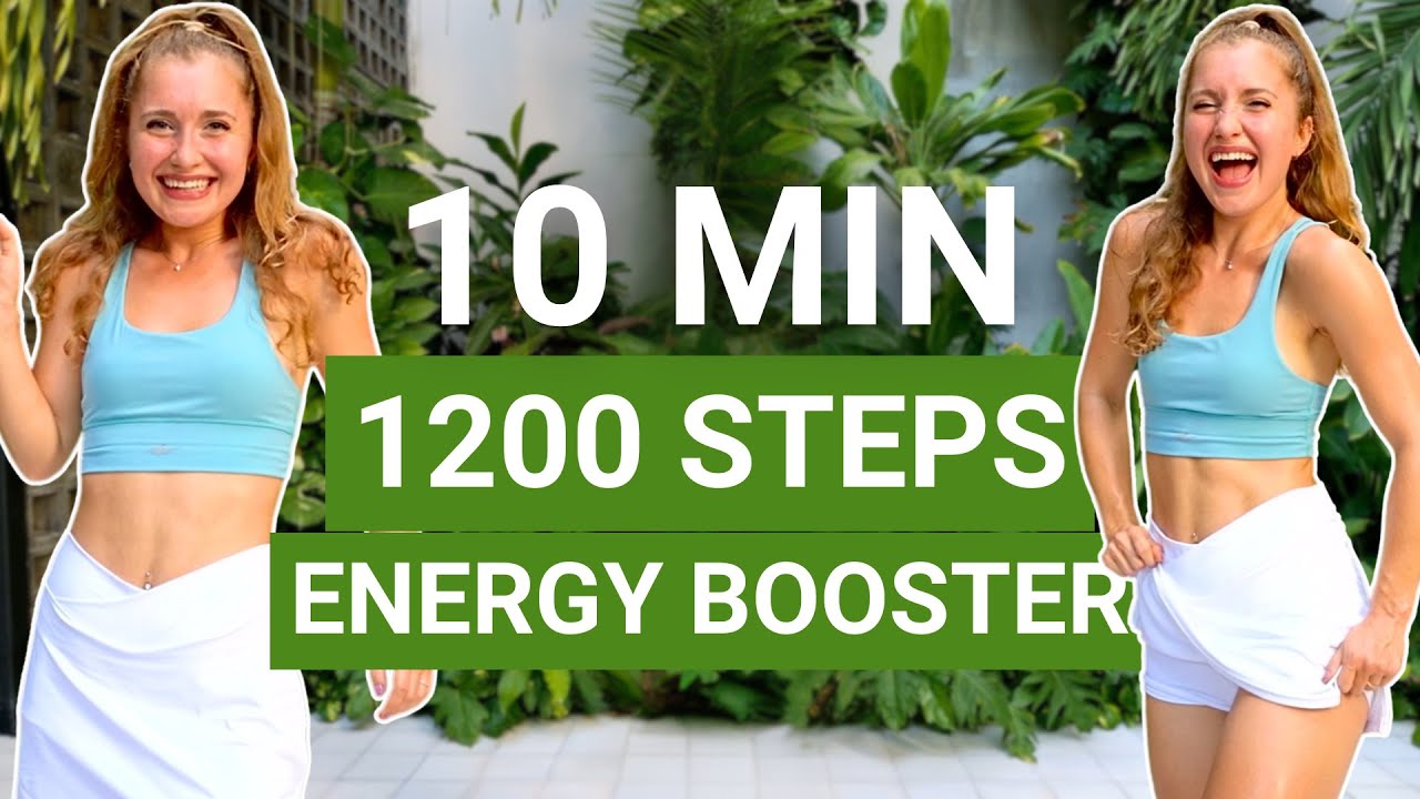 10 MIN 1200 STEPS WORKOUT | fun walking dance workout, cardio energy ...