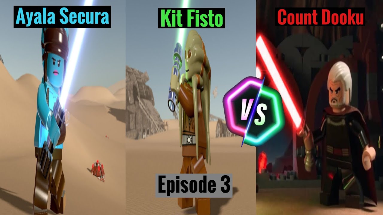 Lego Star Wars: TCS - Ayala Secura & Kit Fisto Vs Count Dooku - Episode ...