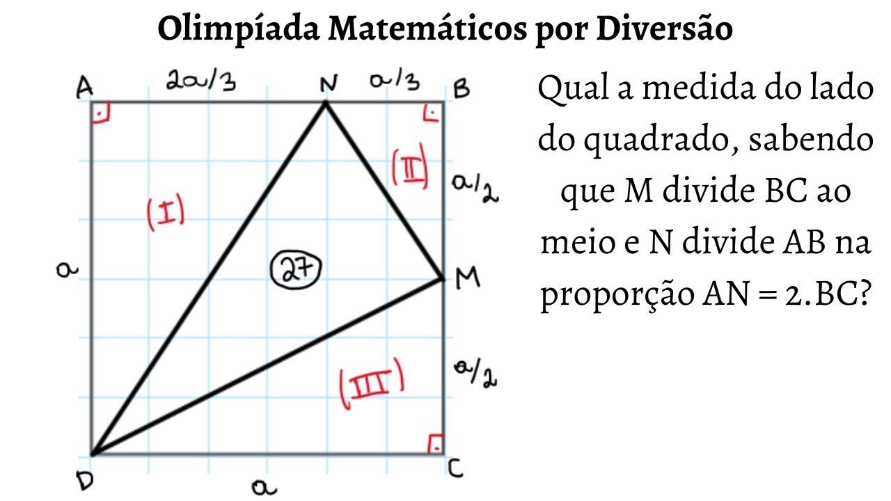 (OMPD) Cálculo do lado de um quadrado a partir de divisões de ...