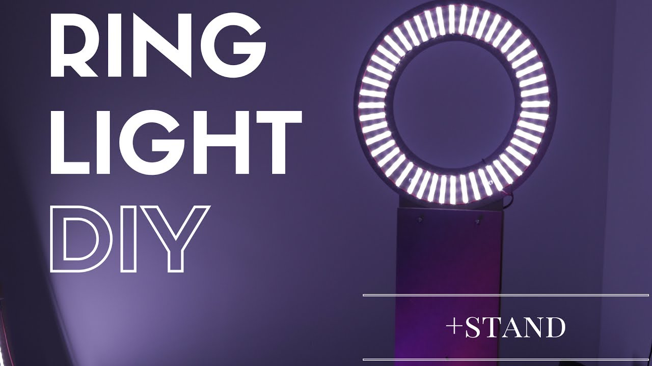 DIY Ring Light caseira fita Led com solda + Pedestal Madeira Tutorial. DIY LIGHT Welded LED ...