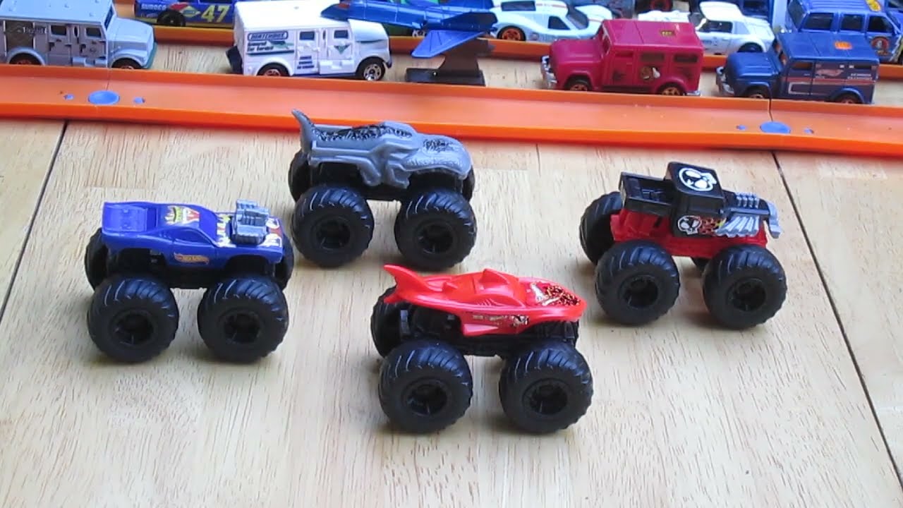 Hot Wheels Mini Monster Truck Set Toy Unboxing Review Rodger Dodger ...