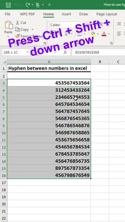 Hyphen insert tricks in numbers #learning #computereducation #excel #trending #viralshorts - YouTube