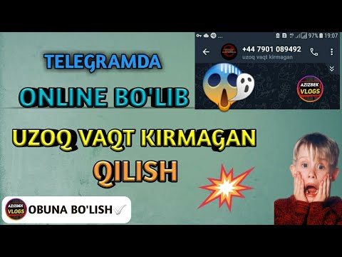 Telegramda UZOQ VAQT kirmagan qilish |kanalga obuna bo'ling|