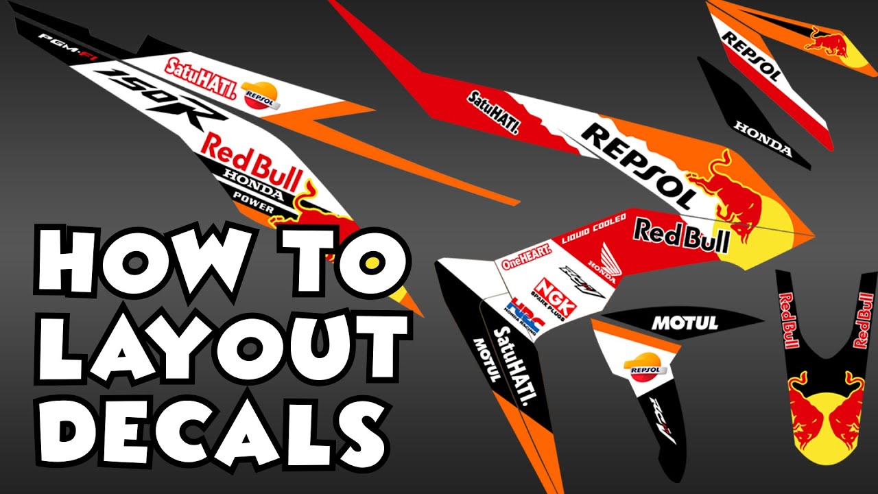 How to make Decals using Photoshop - Honda RS 150 - YouTube