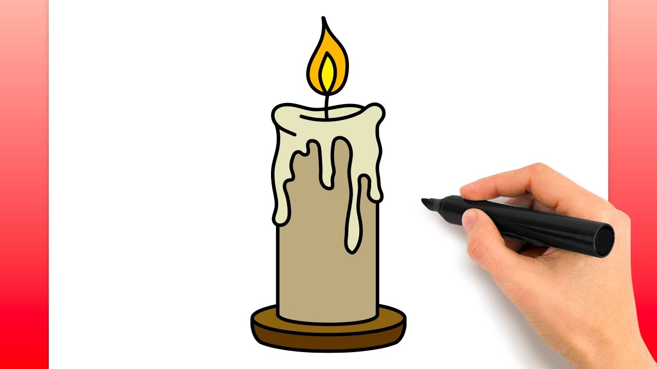 Wie Zeichnet Man Eine Kerze (Einfaches Zeichen-tutorial) - YouTube