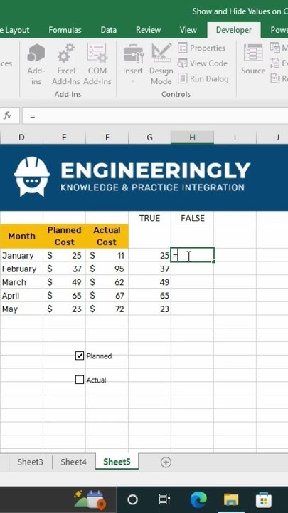 Hide Or Show Data On Charts In Excel Engineeringly Shorts Excel Tutorial Explore Youtube