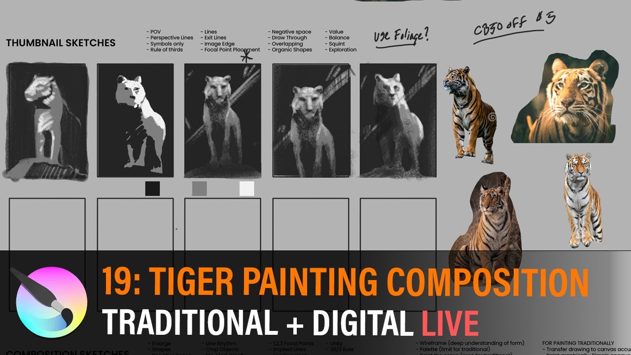 Painting Design Process Part 2 // Traditional + Digital LIVE - YouTube